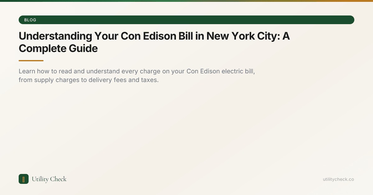 Understanding Your Con Edison Bill in New York City: A Complete Guide ...